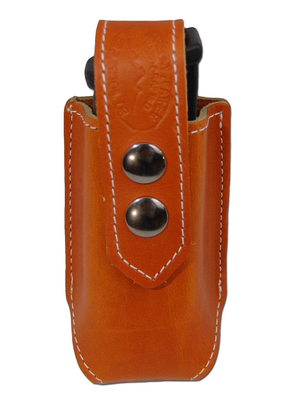 Saddle Tan Leather Single Magazine Pouch with retention strap: Single ...