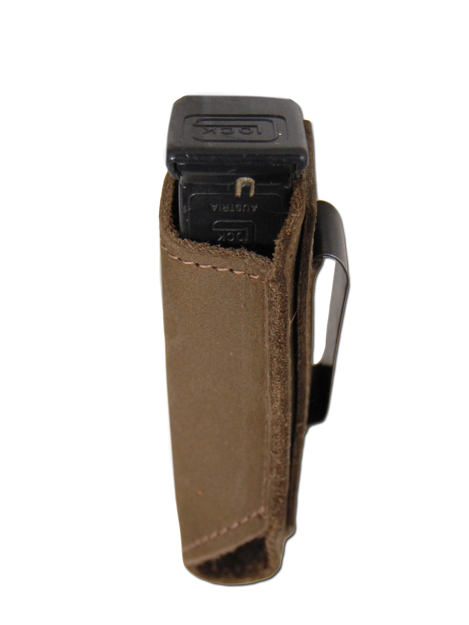 Olive Drab Leather Single Magazine Pouch: Single Stack, Double Stack ...