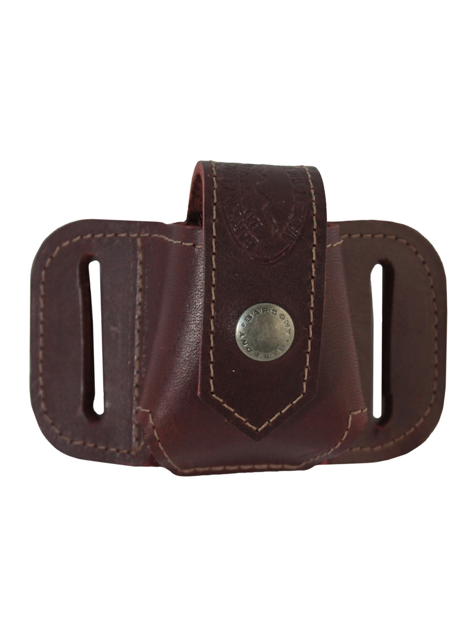 Burgundy Leather Belt Loop Single Speed Loader Pouch for .22 .38 .357 ...