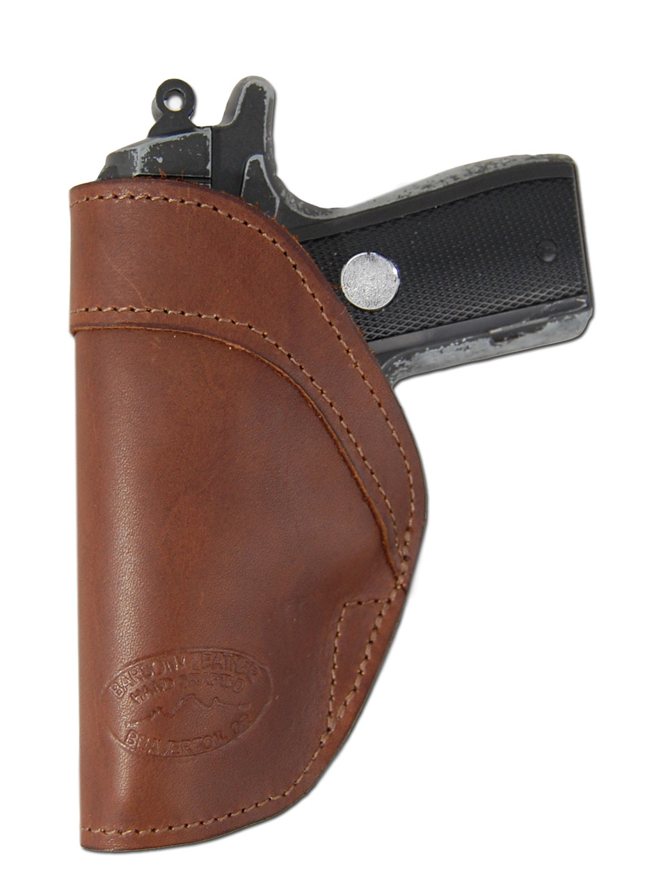 Brown Leather Tuckable IWB Holster for 380, Ultra Compact 9mm 40 45 ...
