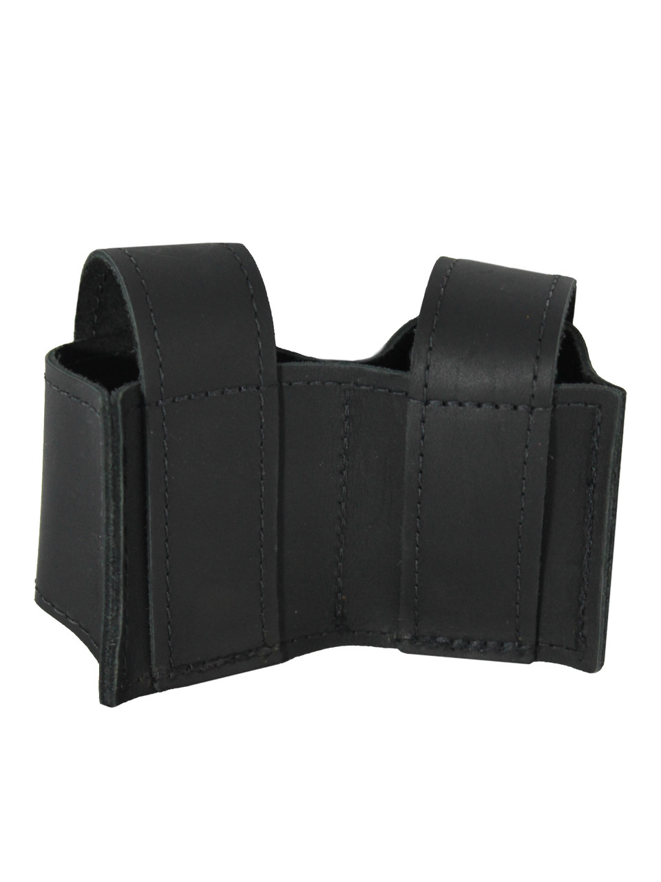 Black Leather Double Speed Loader Pouch .22 .38 .357 Revolvers ...