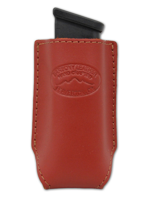 Burgundy Leather Single Magazine Pouch: Single Stack, Double Stack, .22 ...