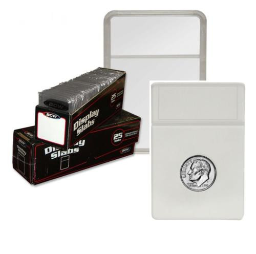 BCW Coin Display Slabs with Dime Inserts (25 Count)
