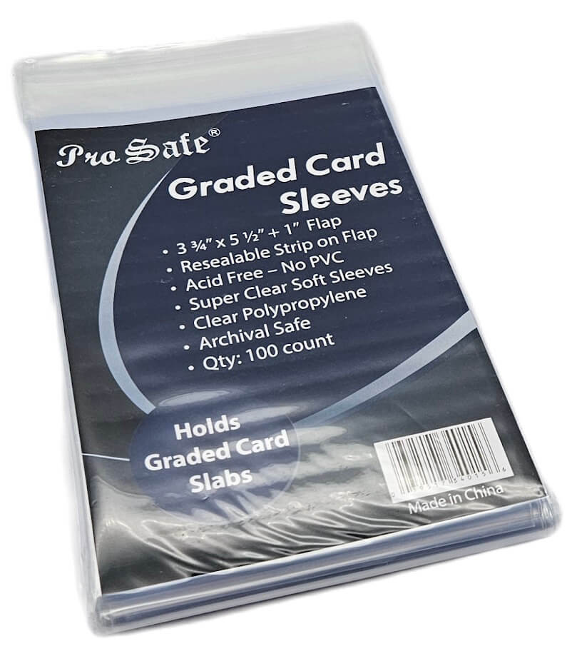 Pro-Safe Resealable Graded Card Sleeves (100 Count Pack)