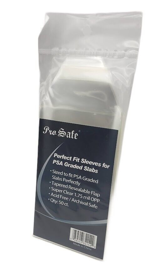 Pro-Safe Perfect Fit Graded Card Sleeves PSA Slab Size (50 Count Pack)