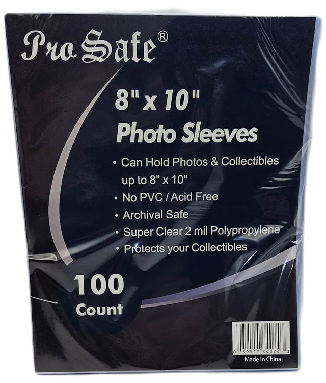 Pro-Safe 8x10 Photo Sleeves (100 Count Pack)