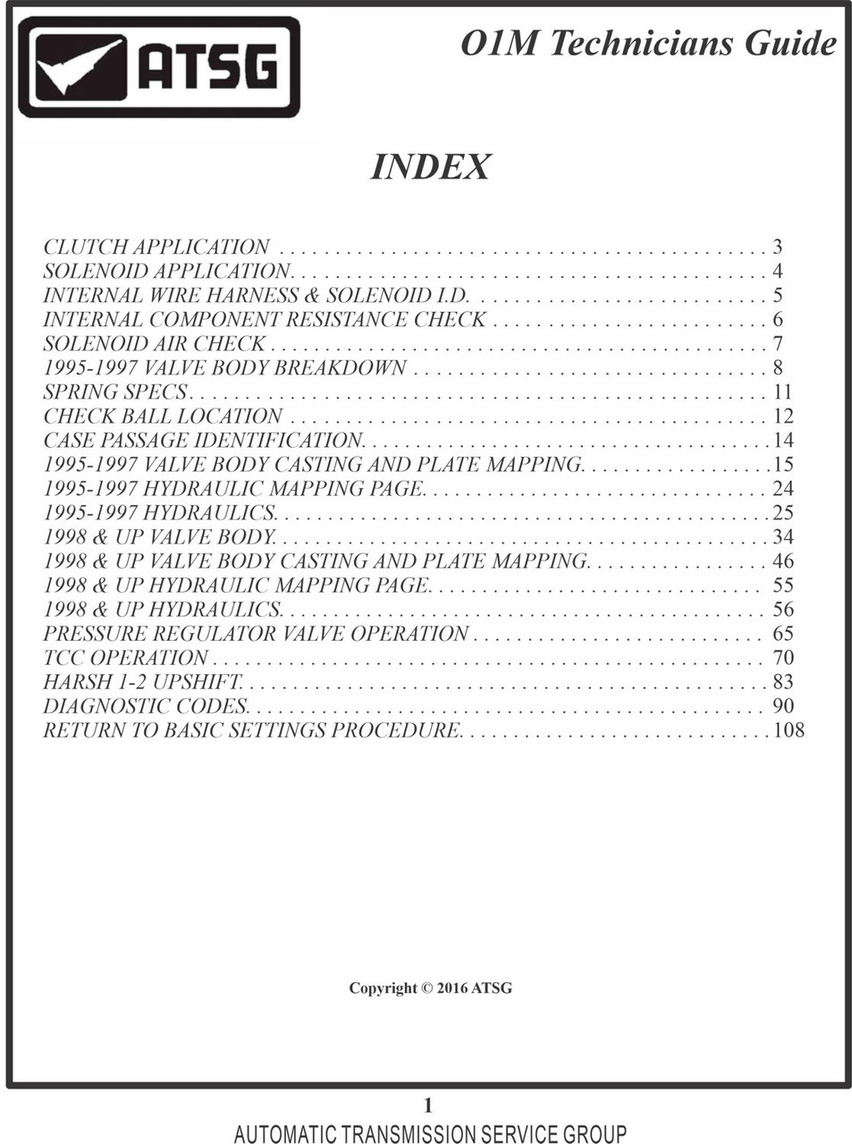 V.W. 01M Tiptronic TechGuide - ATSG Bookstore