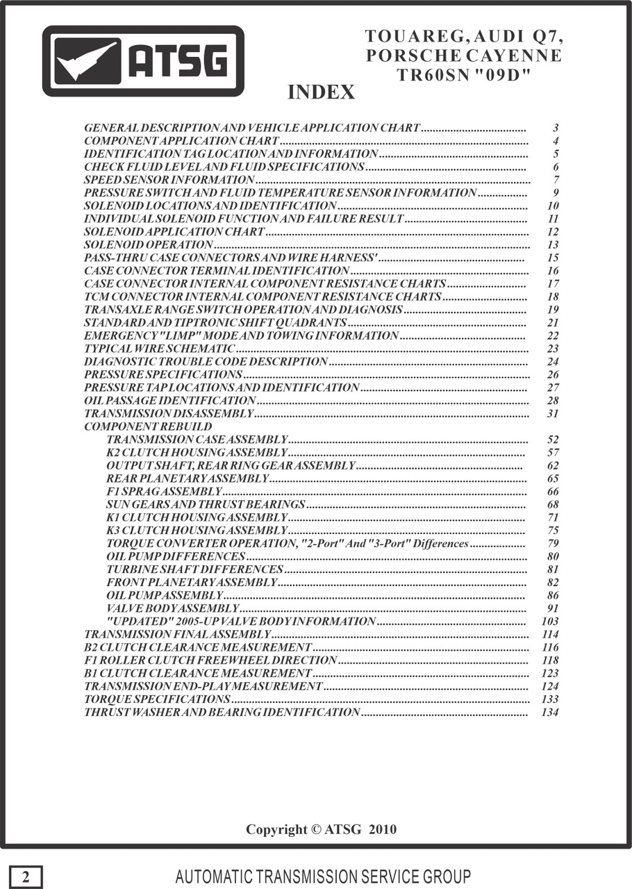 VW 09D / TR60SN TechTran - ATSG Bookstore