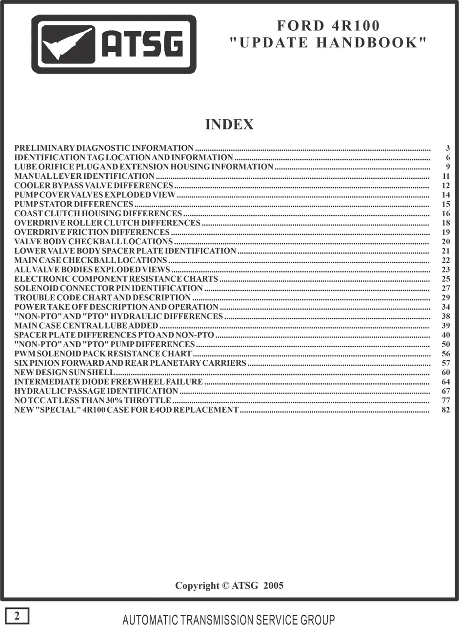 4R100 Update Handbook - ATSG Bookstore