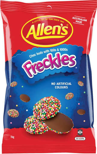 Allens Freckles bulk chocolate 1kg | Candy Zone