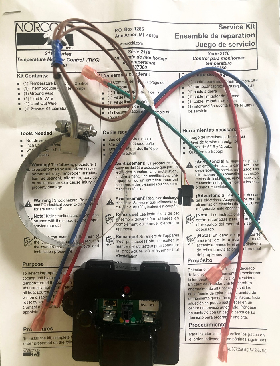 Norcold High Temp Switch 637360 (fits the 1210/ 2118 models) - RV ...
