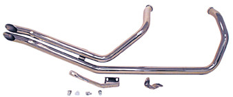 Paughco Upswept Drag Pipes Exhaust for Sportster - Chrome