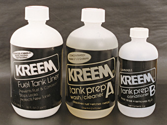 Kreem Combo Pack Fuel Tank Liner & Prep For All Gas Tanks - vipcycle ...