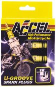 U-Groove Electrode Spark Plugs Accel Box of 24 (MFG# 496) 1200cc ...
