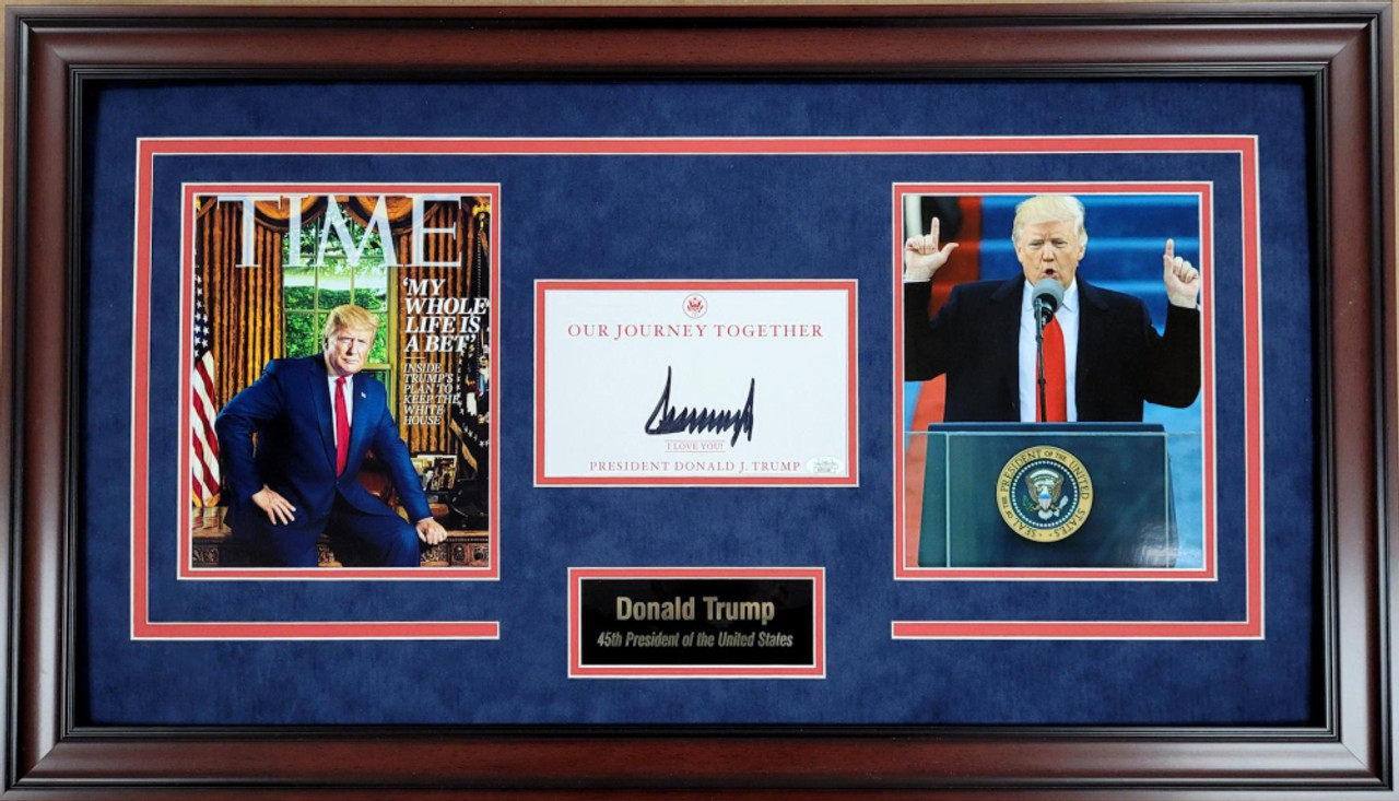Donald Trump Signed Framed Book Display - Donald J. Trump (Signed Book) Donald Trump Signed Framed Book Display - Donald J. Trump (Signed Book)