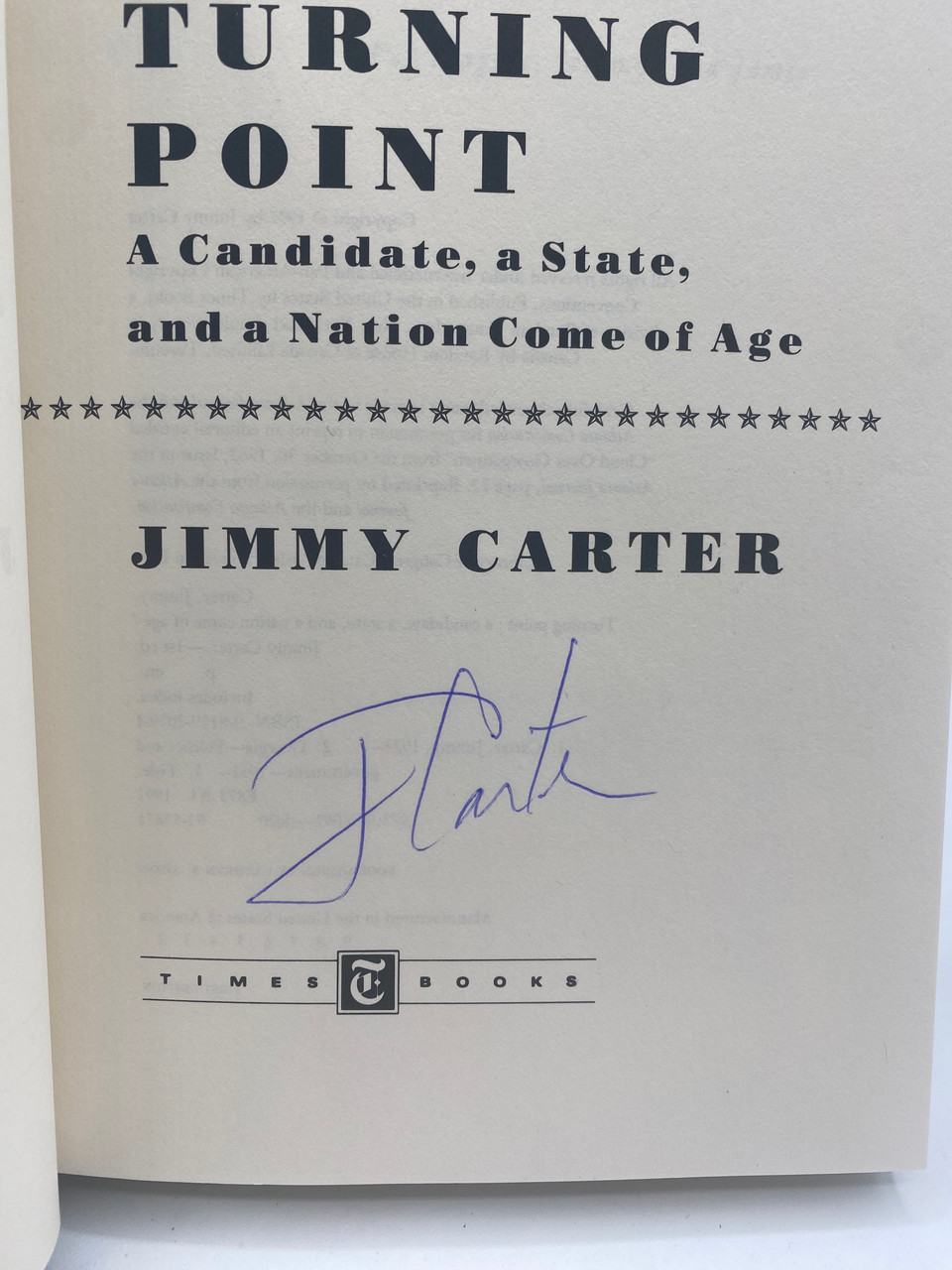 Turning Point - Jimmy Carter (Signed Book)