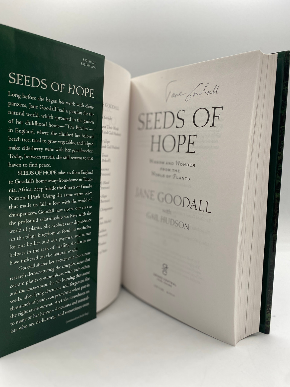 Seeds of Hope - Jane Goodall,Gail Hudson,Michael Pollan (Signed Book)