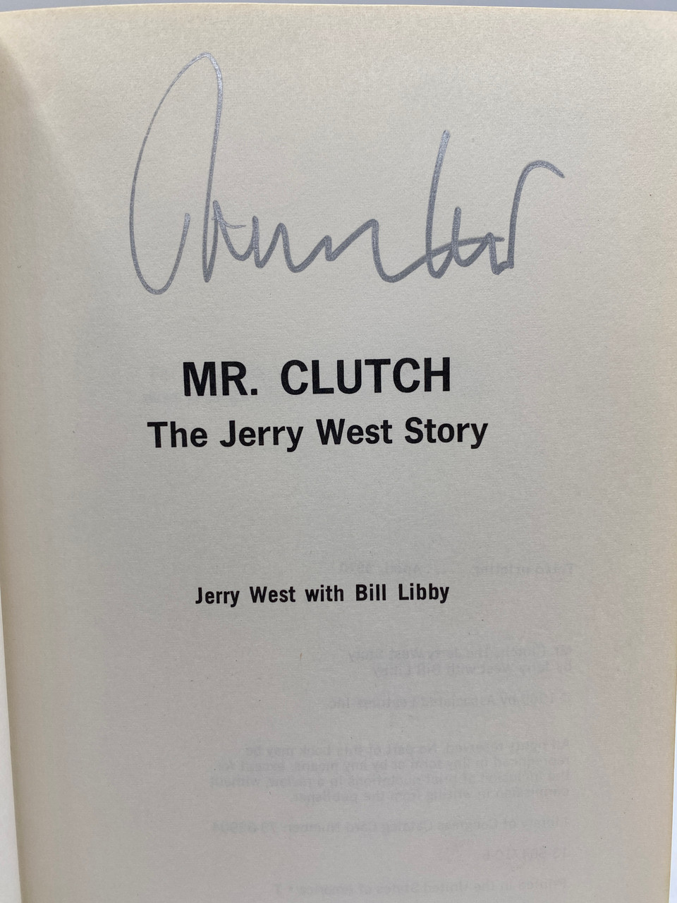Mr. Clutch - Jerry West (Signed Book)