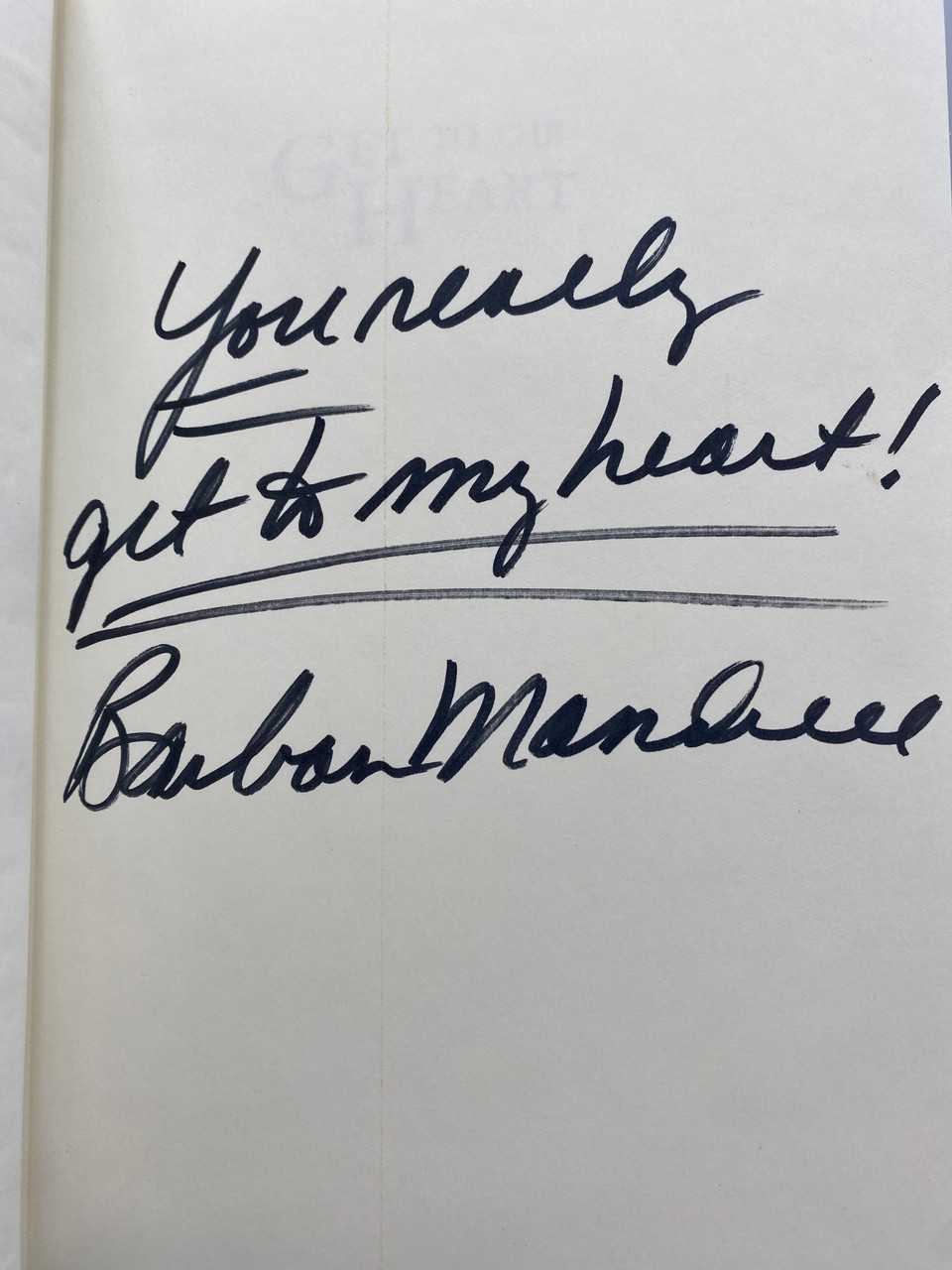 Get to the Heart - Barbara Mandrell (Signed Book)