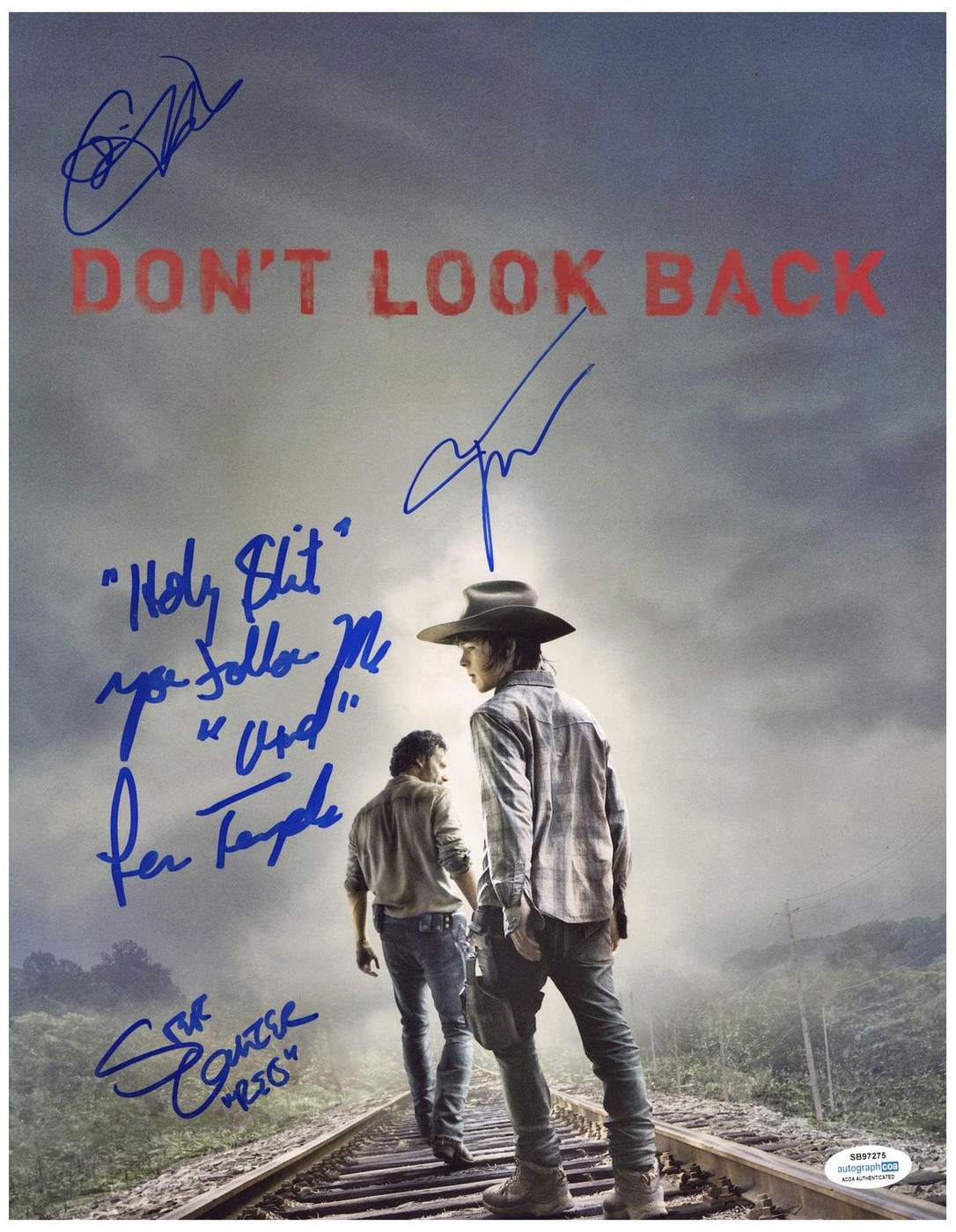The Walking Dead Cast Signed Autographed 11x14 Holy Sht Don't Look Back ...