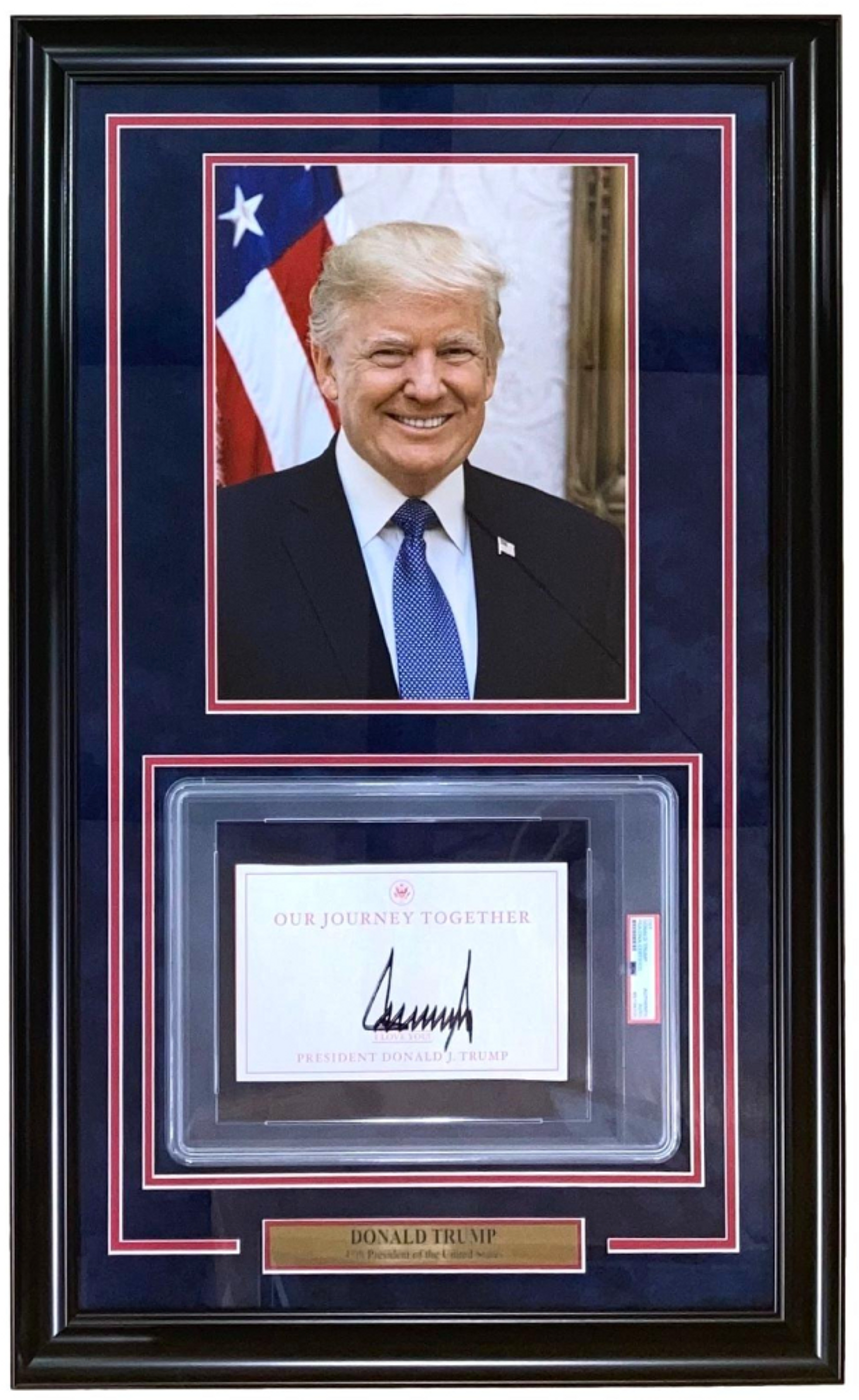 Donald Trump Signed Custom Framed Book Insert Display - Donald Trump ... Donald Trump Signed Custom Framed Book Insert Display - Donald Trump ...
