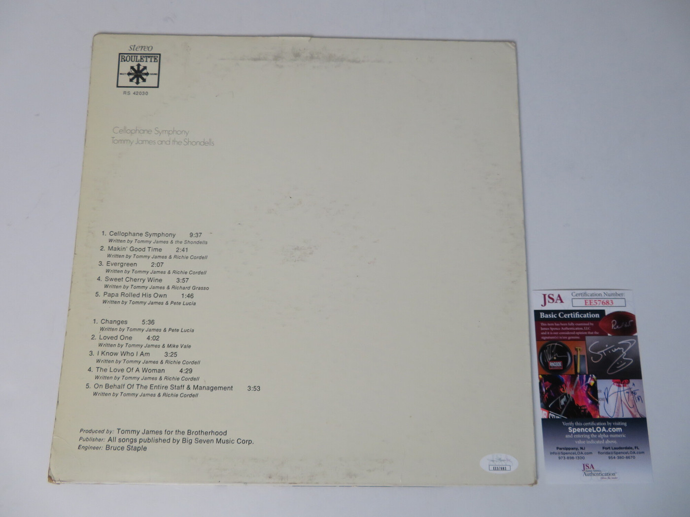 Cellophane Symphony - Tommy James And The Shondells (Signed Vinyl)