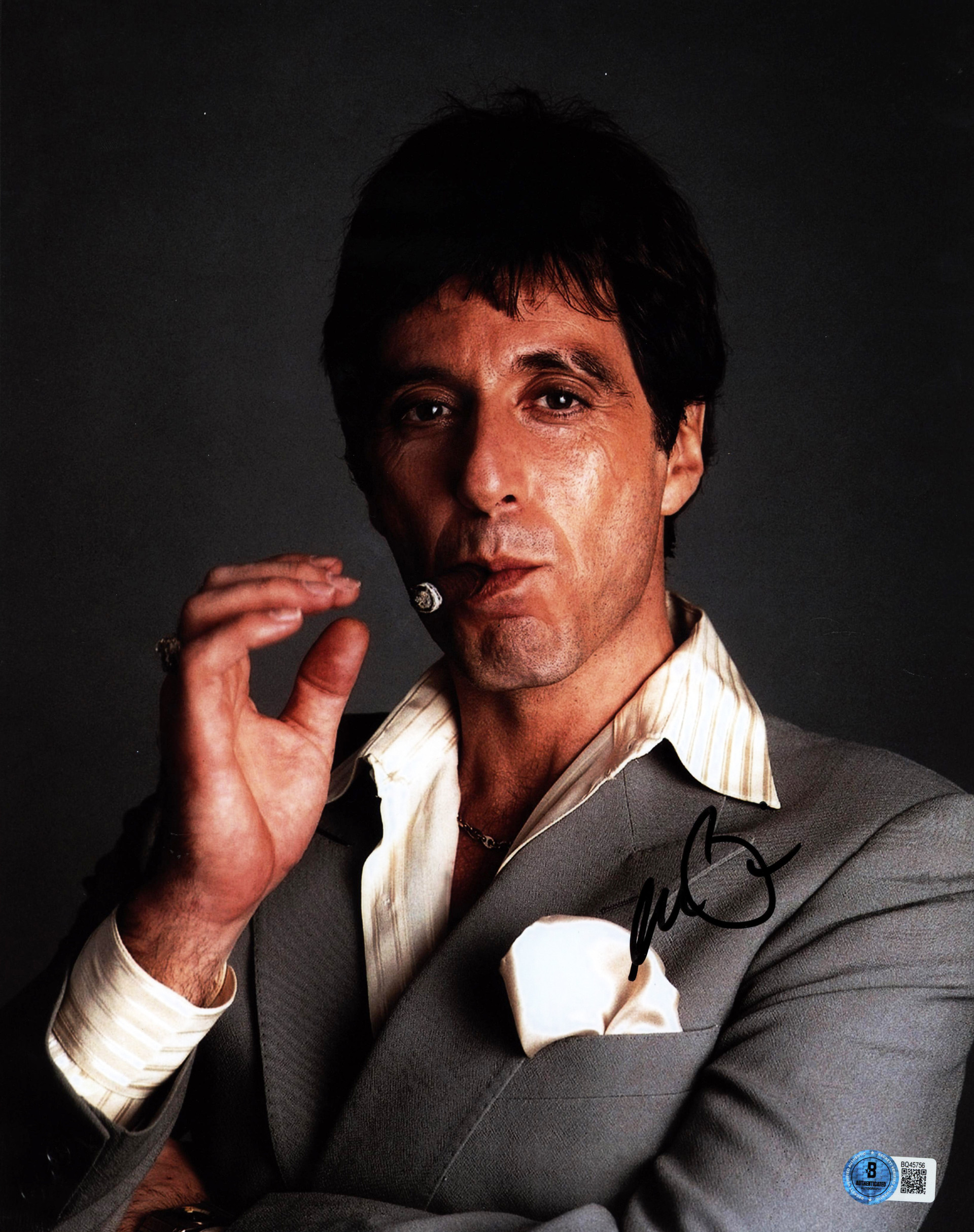 Al Pacino Scarface Authentic Signed 11x14 Vertical Smoking Photo ...