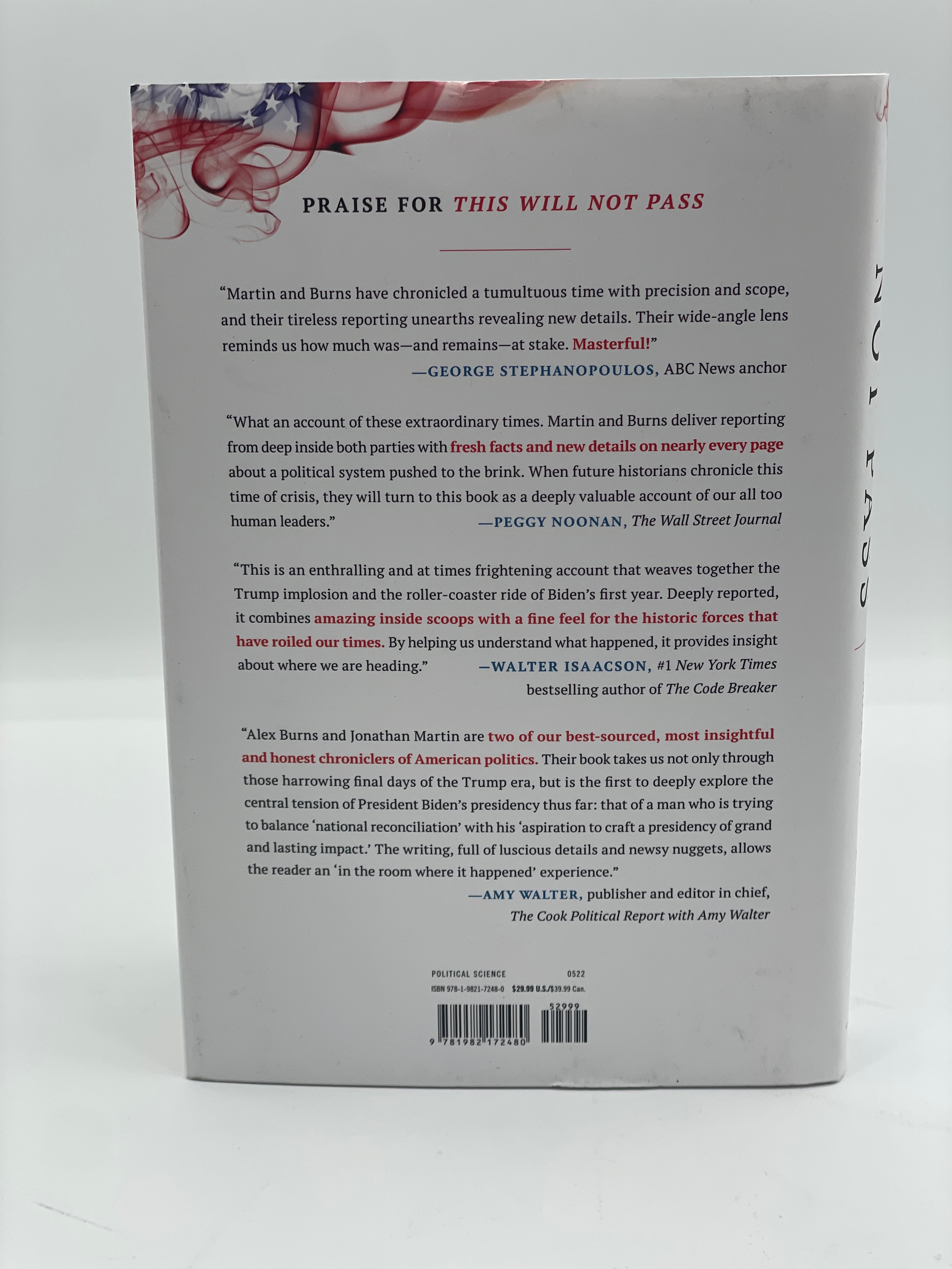 This Will Not Pass - Jonathan Martin, Alexander Burns (Signed Book)
