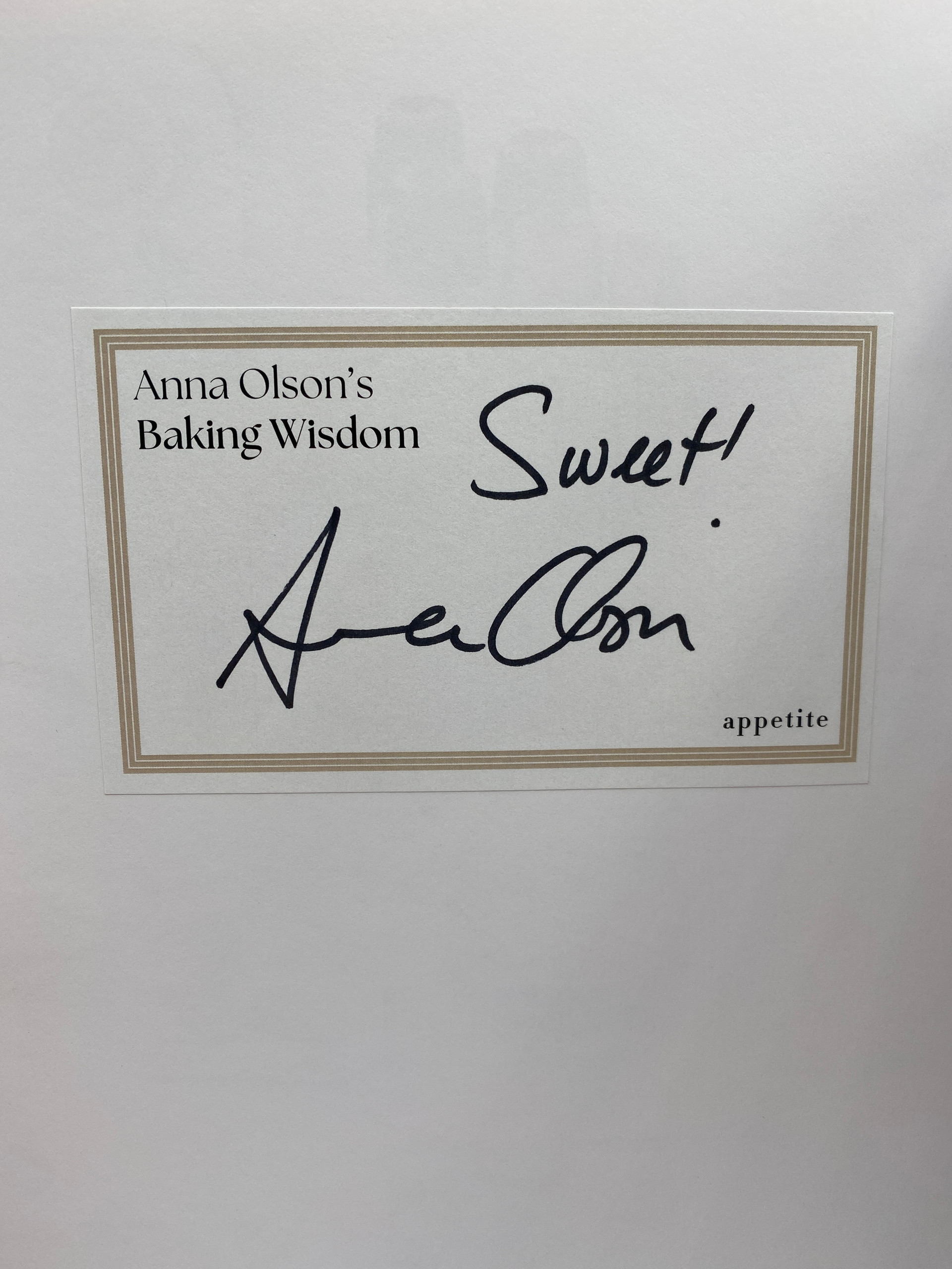 Anna Olson's Baking Wisdom - Anna Olson (Signed Book)