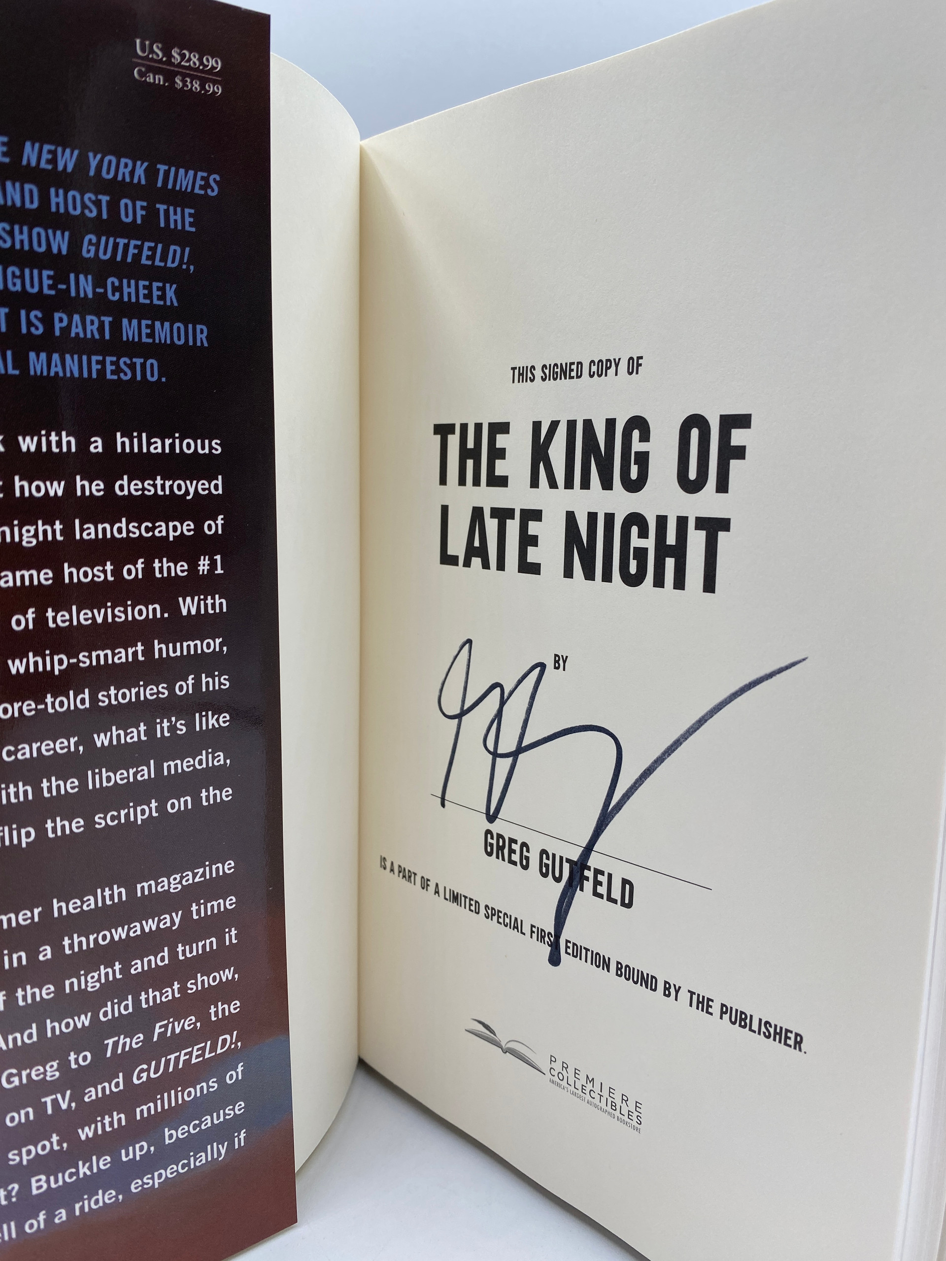 The King Of Late Night - Greg Gutfeld (Signed Book)