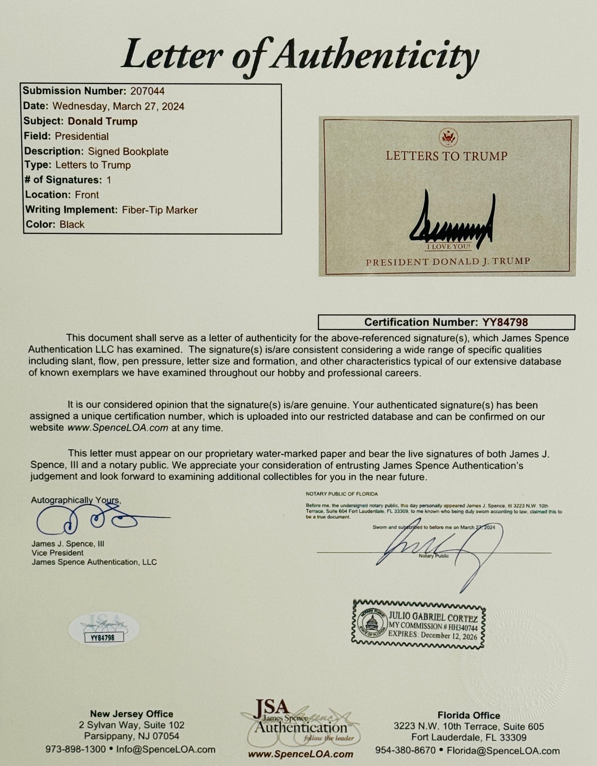 Letters to Trump - Donald J Trump (Signed Book)