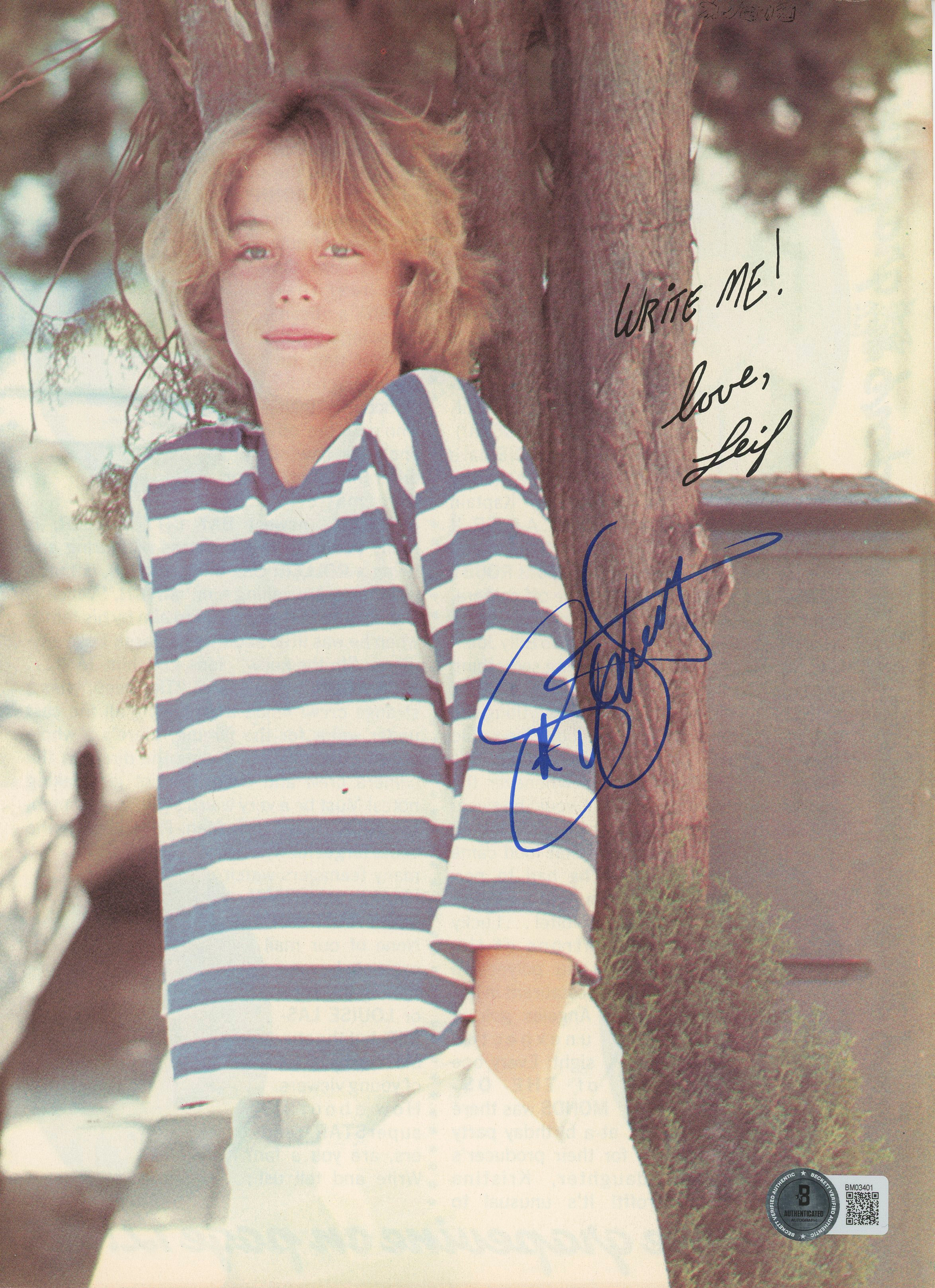 Leif Garrett The Outsiders Authentic Signed 8x10.75 Magazine Page BAS # ...