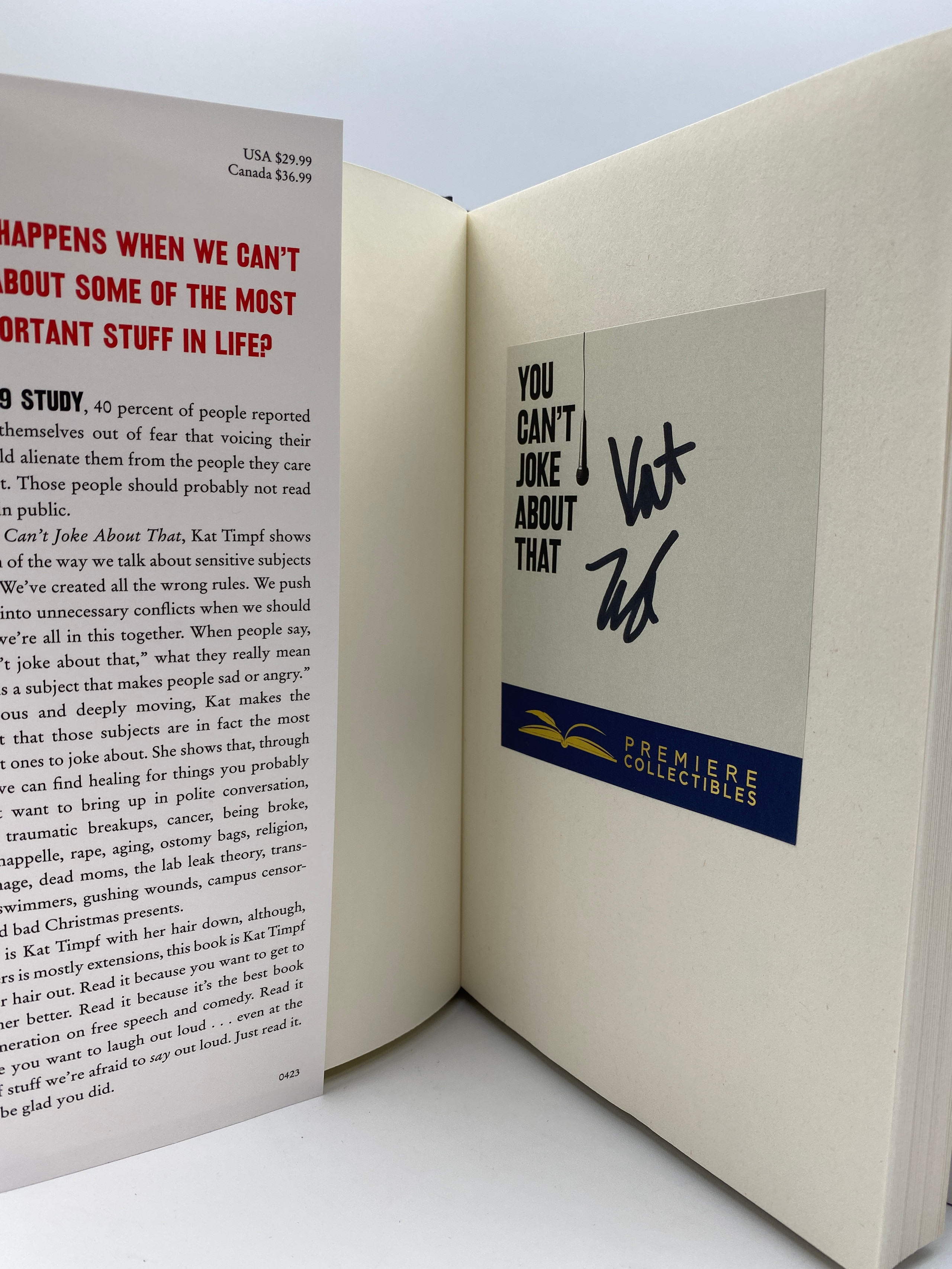 You Can't Joke About That - Kat Timpf (Signed Book)