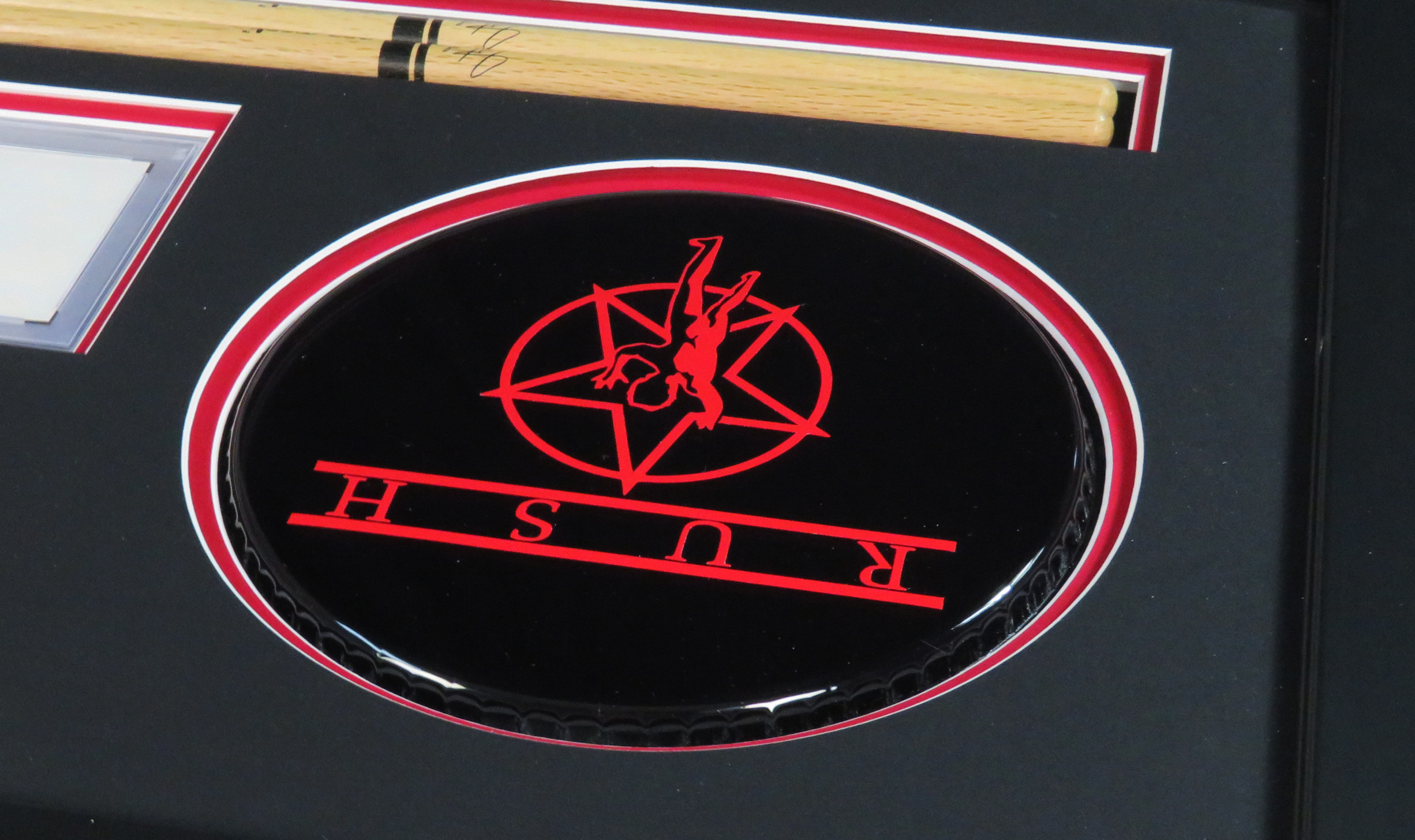 Neil Peart Signed Drumstick Display - Premiere Collectibles