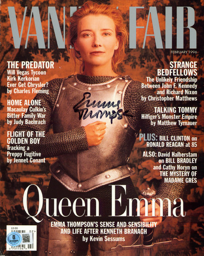 Emma Thompson Authentic Signed Vanity Fair Magazine Cover Feb. 1996 BAS ...
