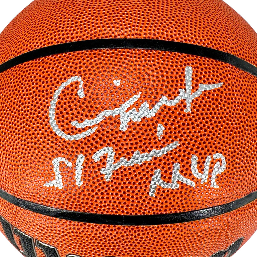 Cedric Maxwell Signed Finals MVP Inscription Wilson Authentic Series ...