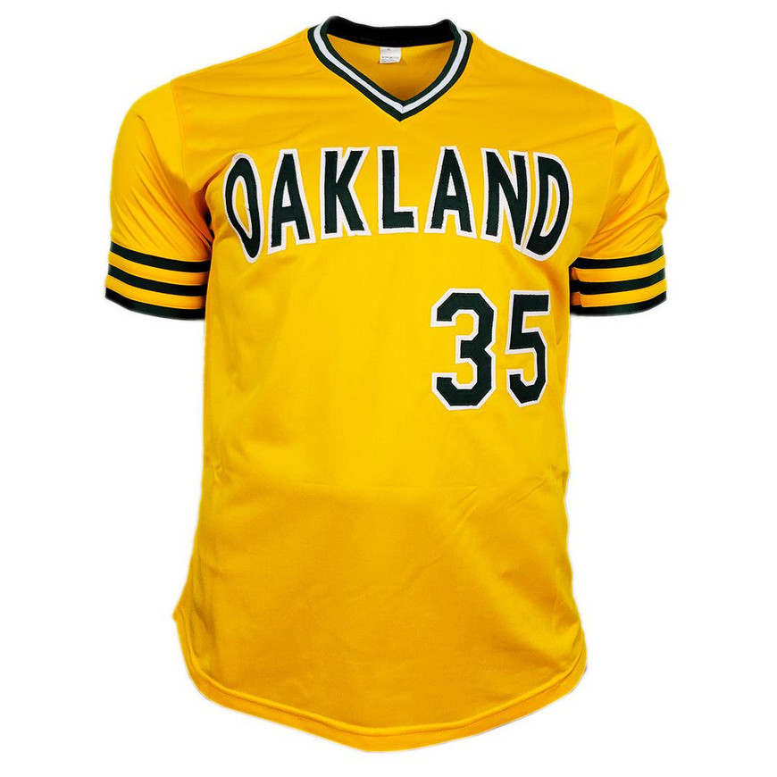 Vida Blue Signed MVP 71 Inscription Oakland Yellow Baseball Jersey (JSA)
