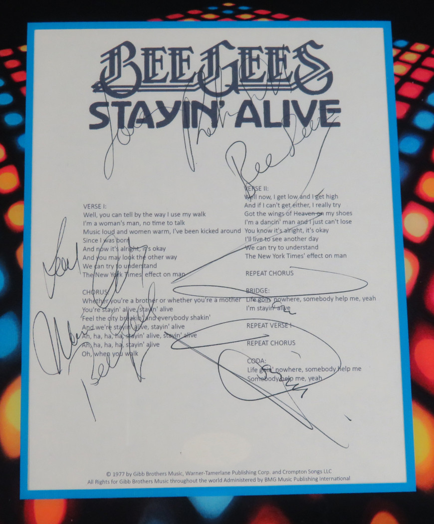 Bee Gees Signed Display - Premiere Collectibles