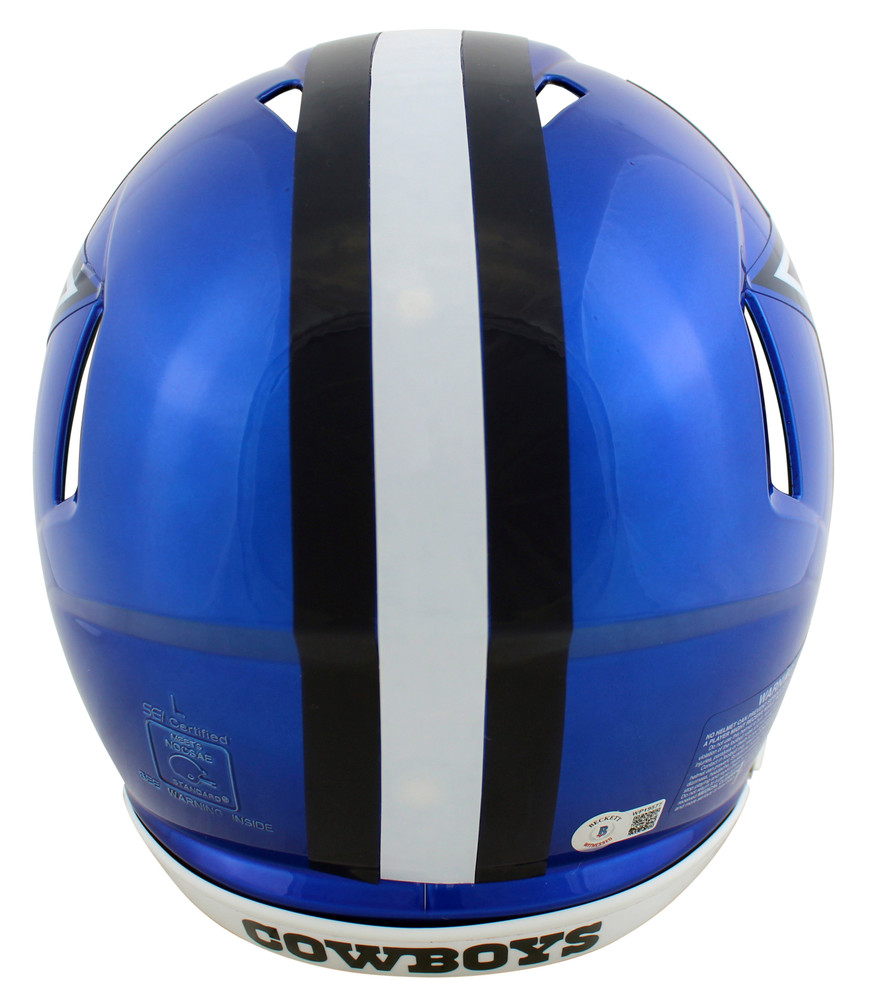 Cowboys Dak Prescott Signed Flash Full Size Speed Proline Helmet BAS ...