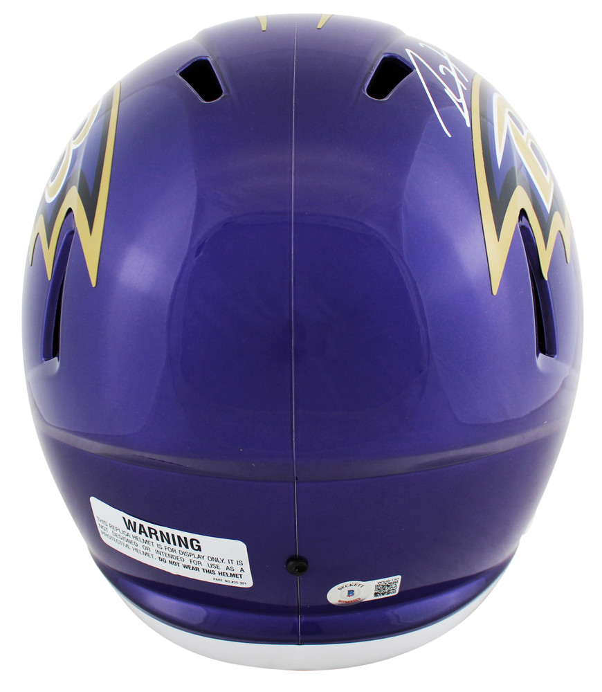 Ravens Ray Lewis Authentic Signed Flash Full Size Speed Rep Helmet BAS ...