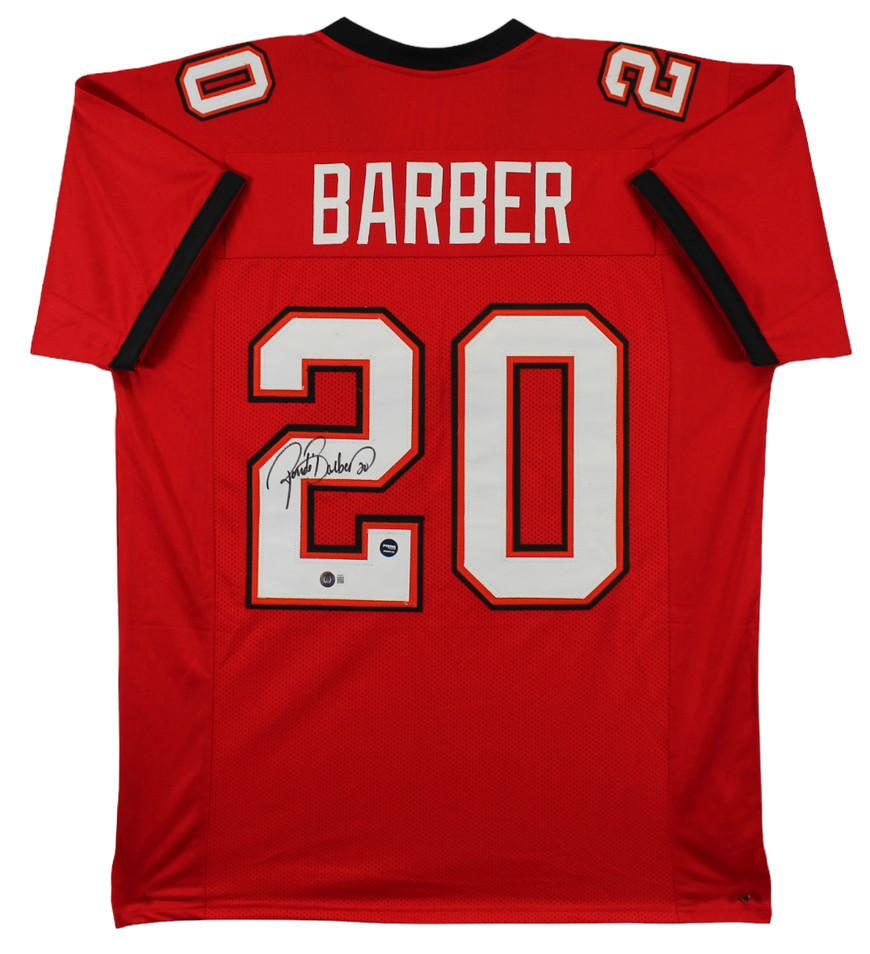 Ronde Barber Authentic Signed Red Pro Style Jersey Autographed BAS ...