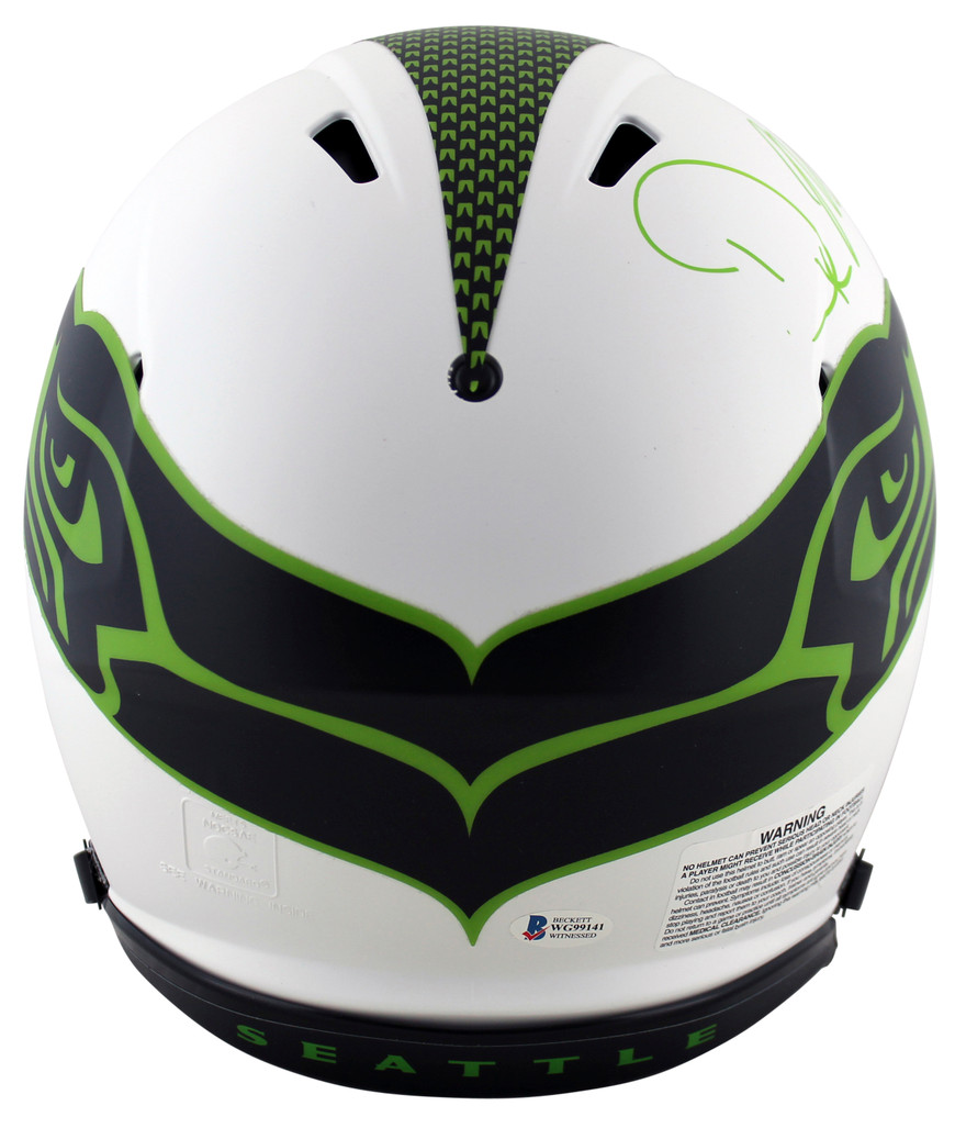 Seahawks DK Metcalf Wolverine Signed Lunar F/S Speed Proline Helmet w ...