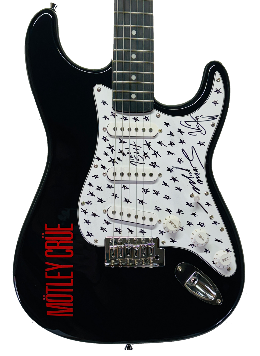 Mötley Crüe Signed Guitar – Signed by Neil, Sixx & Mars, Authenticated