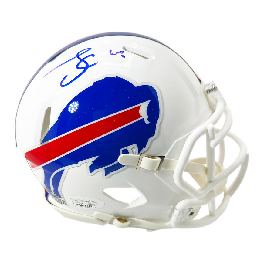 James Cook Signed Blue Ink Inscription Buffalo Bills Speed Mini ...