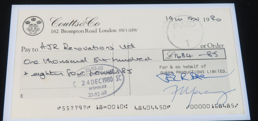 Queen Signed Display – Autographed by Freddie Mercury & Band | JSA ...