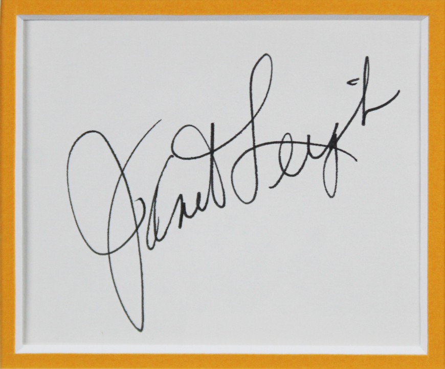 Janet Leigh & Anthony Perkins Psycho Signed 3x5 Index Card Framed ...