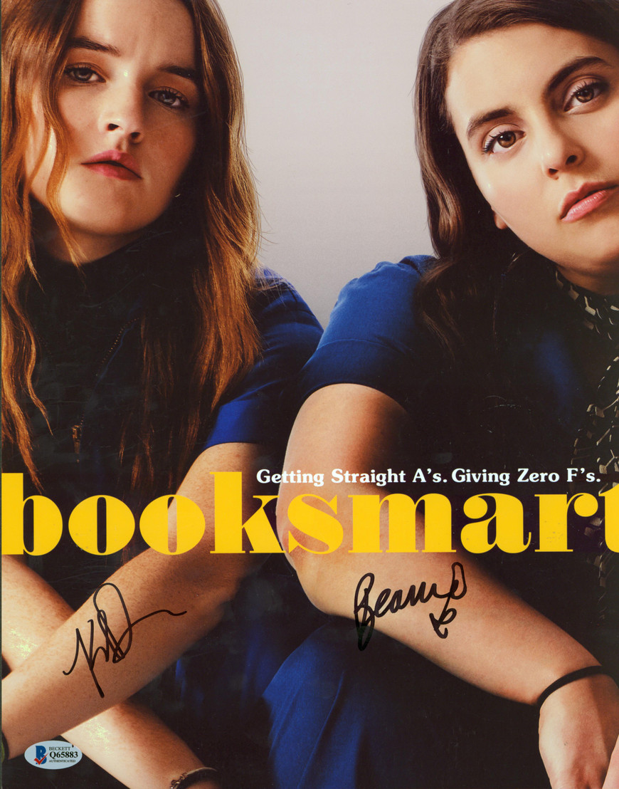 Beanie Feldstein & Kaitlyn Dever Booksmart Signed 11x14 Photo BAS #Q65883