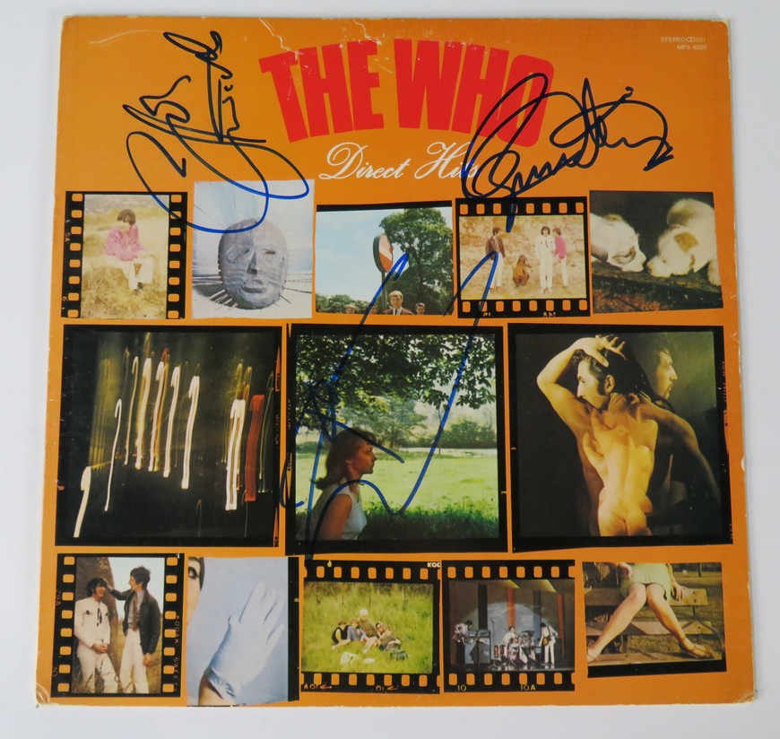 Direct Hits Signed Vinyl | The Who | JSA & BAS