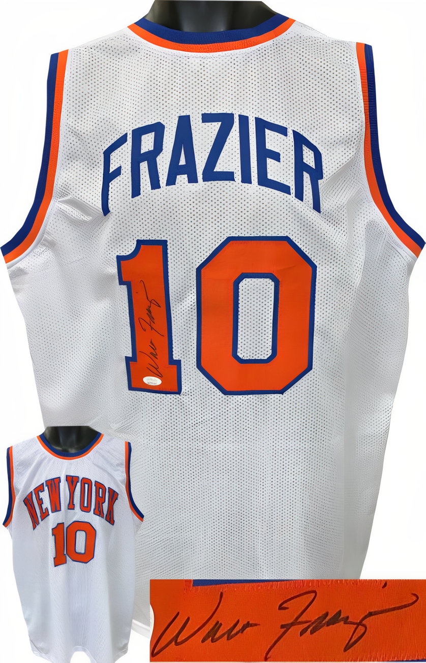 Walt Frazier Signed White Tb Custom Stitched Pro Basketball Jersey Jsa ...
