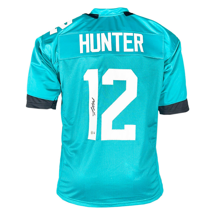 Travis Hunter Signed Jacksonville Teal Football Jersey (Beckett)